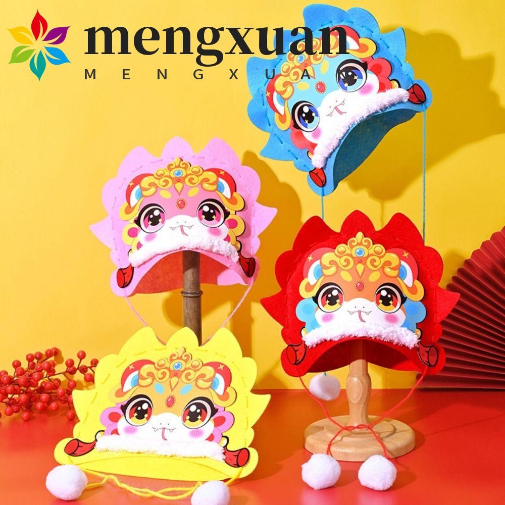 MENGXUAN Chinese New Year Hat, Hand Assembly Chinese Style Cartoon ...
