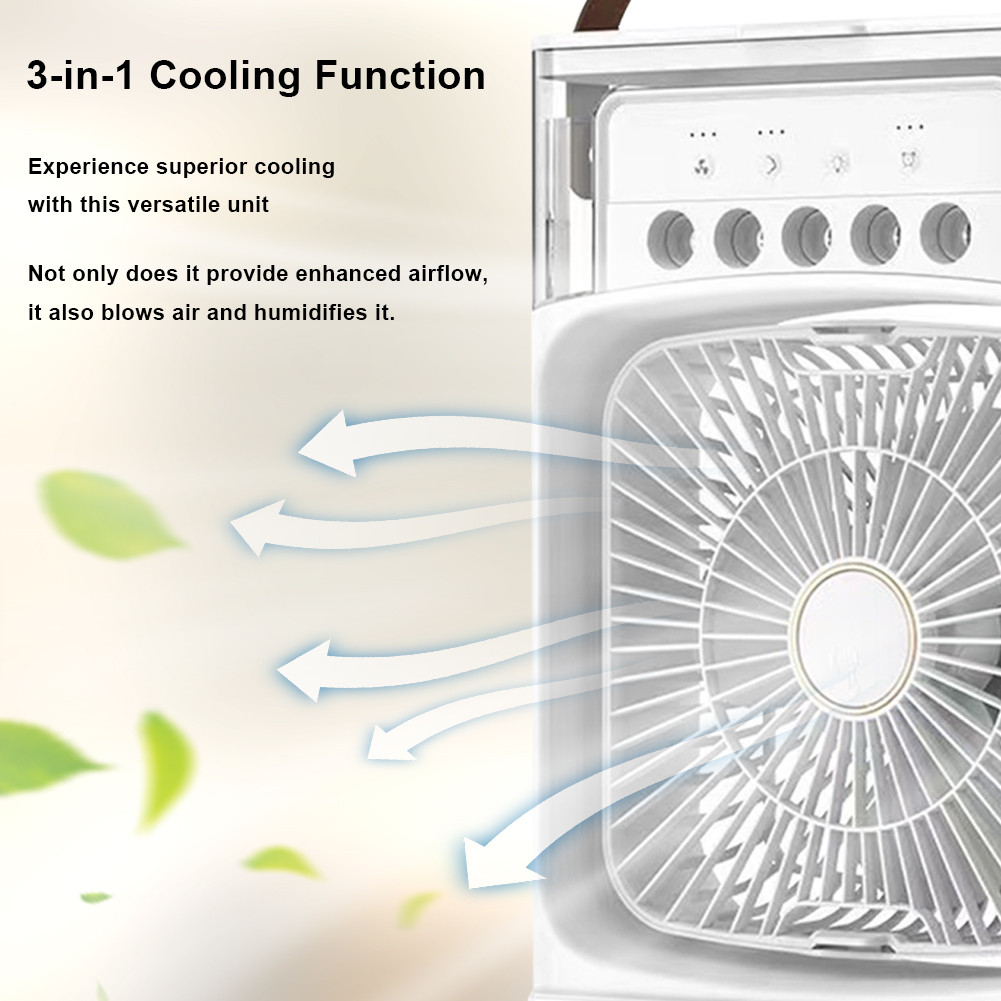 3 In 1 USB Air Conditioner Fan 3 Speed Electric Spray Fan for Indoor ...