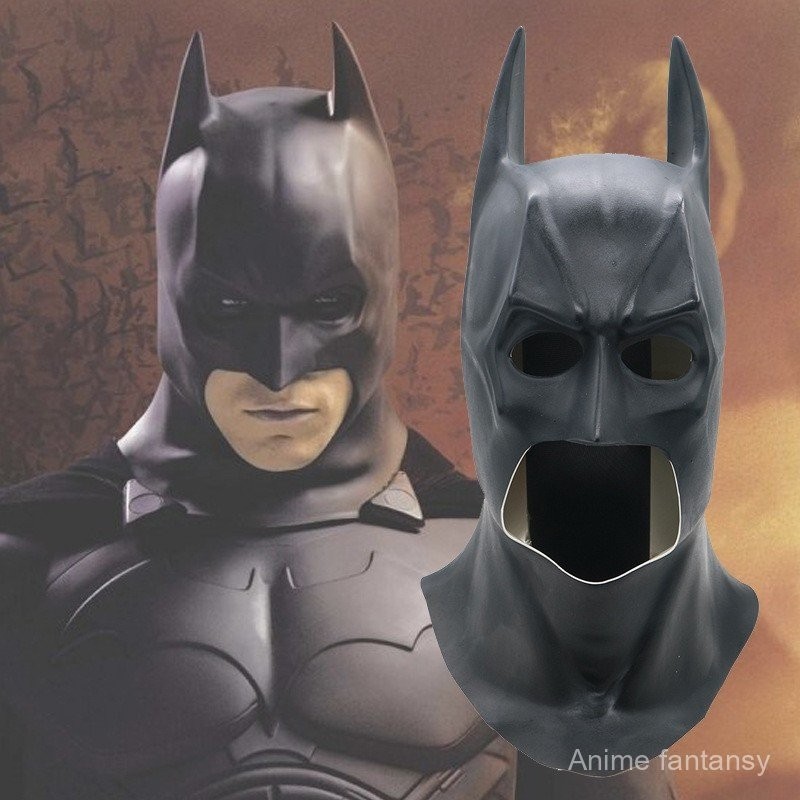 Batman Mask Cosplay Dark Knight Rises Party Latex Headgear Halloween ...