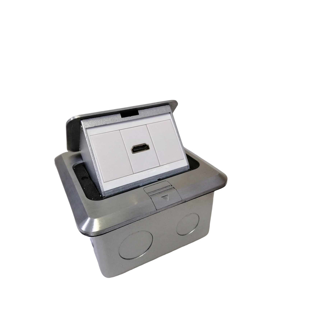 T&J Floor Outlet Pop-up 1 Gang HDMI Outlet with Metal Utility Box ...