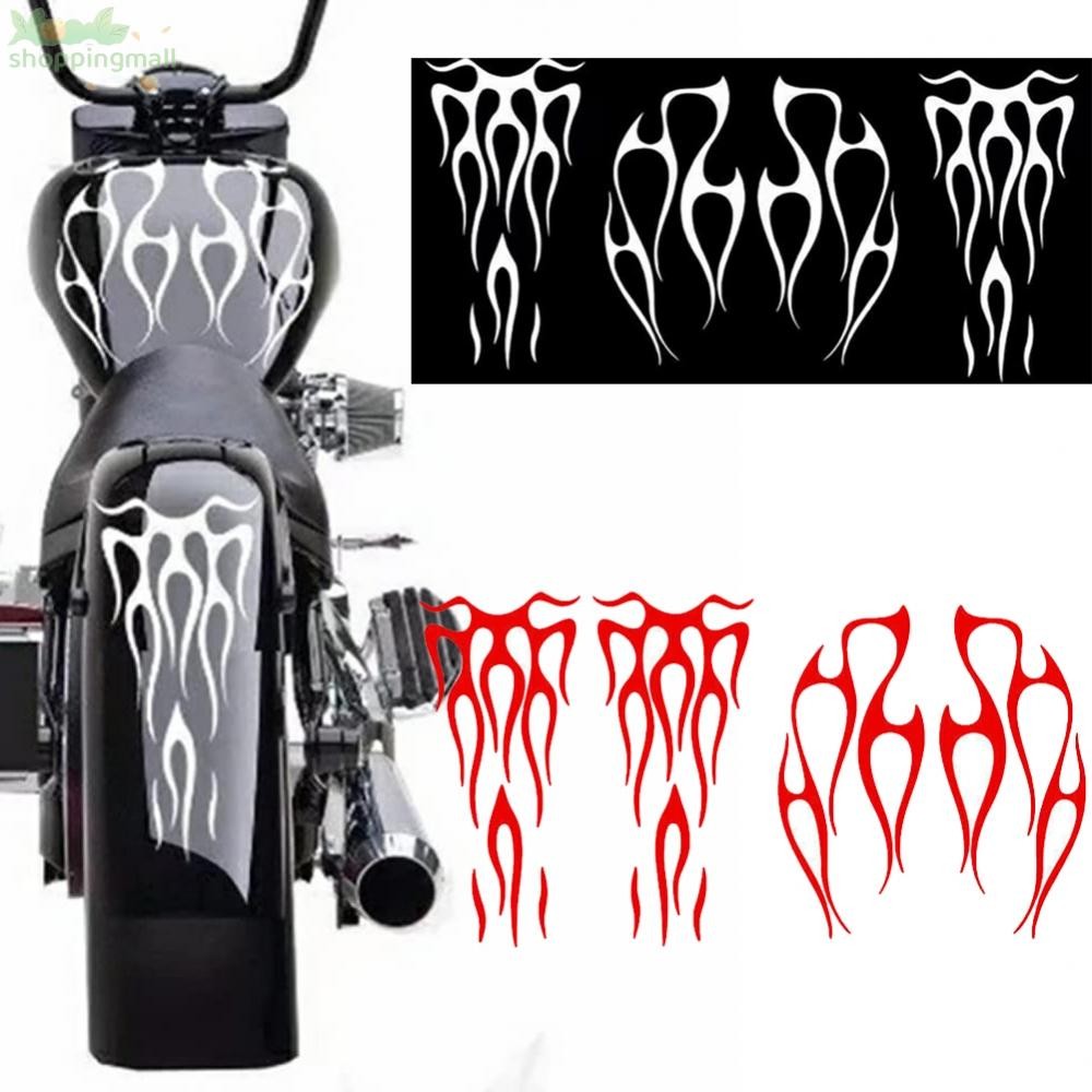 Universal Fitment Motorcycle Gas Tank and Fender Flame Style Vinyl ...