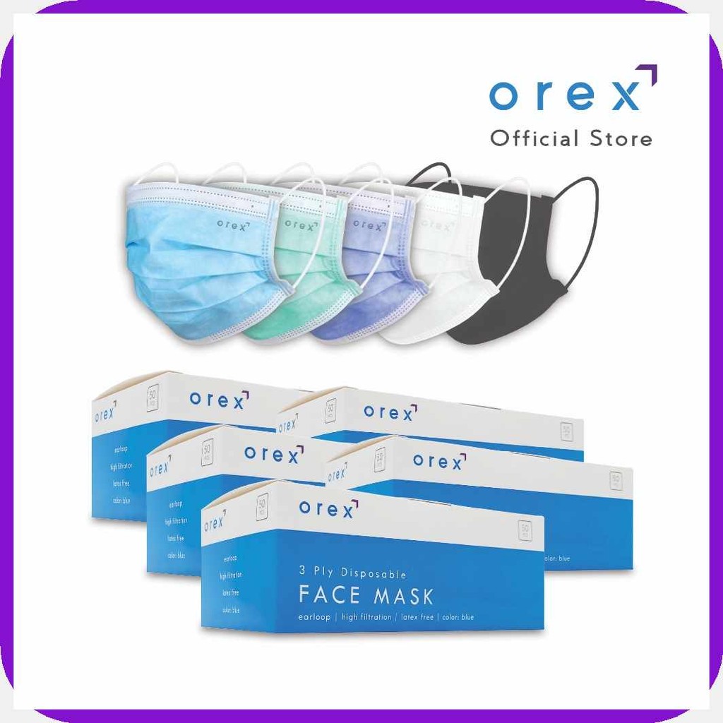 OREX]XM3'l~Ply$rB^Disposable/Qm^Earloop/kz^Face/sG^Mask:nM_-:y_5 boxes ...