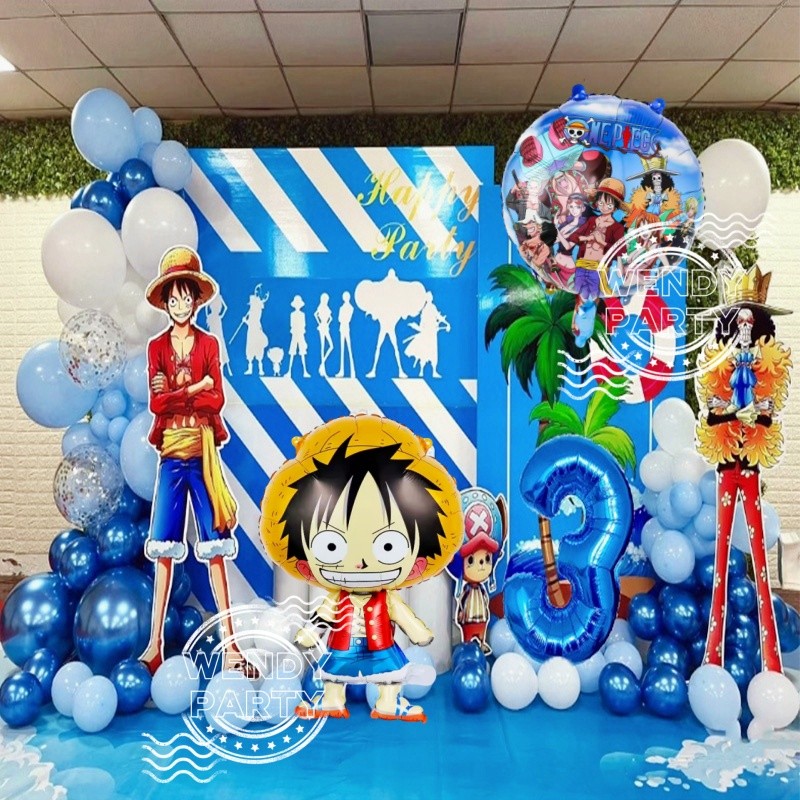 Anime One Piece Balloon Garland D.Luffy Foil Balloon for Boys Birthday ...