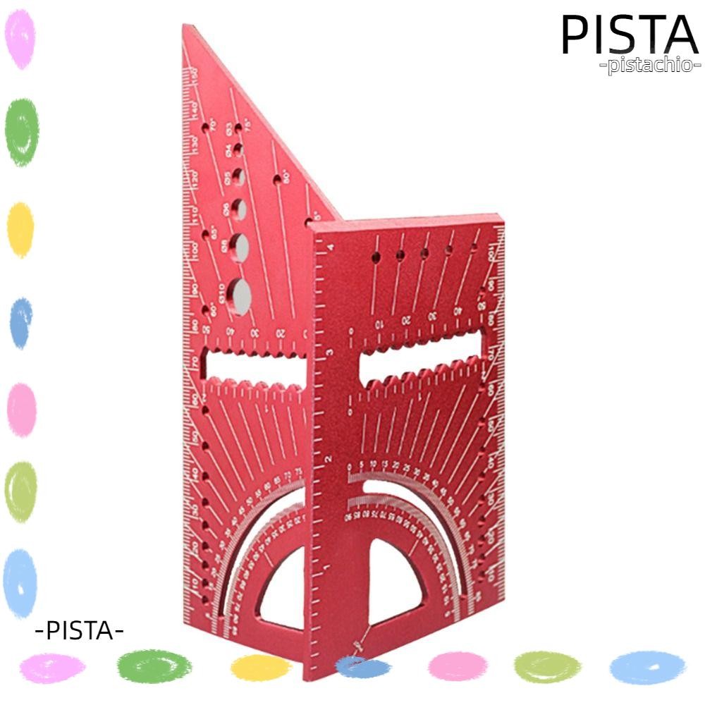 PISTA Woodworking Angle Ruler, Aluminum Alloy Line Drawing Device Gauge ...