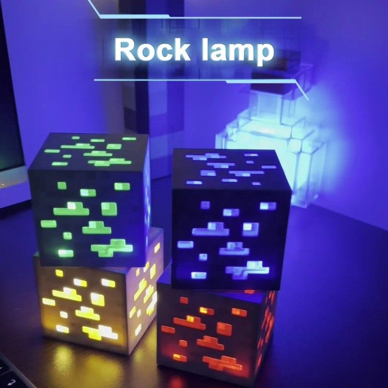 MC Game Rechargeable Ore Lamp Officially Licensed Night Light For ...