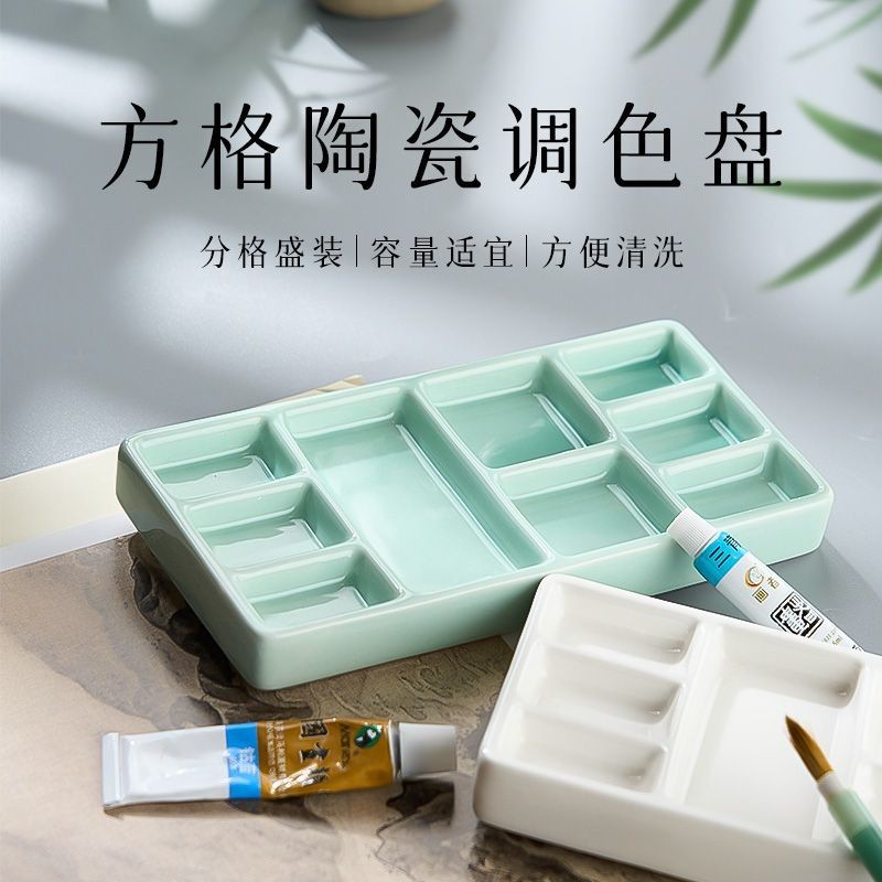 Special Brush Oil Painting Ceramic Porcelain Plate Color Palette ...