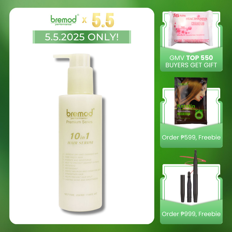 Bremod Premium Hair Serum 10-in-1 Hydrate Smooth Frizz Shiny ...
