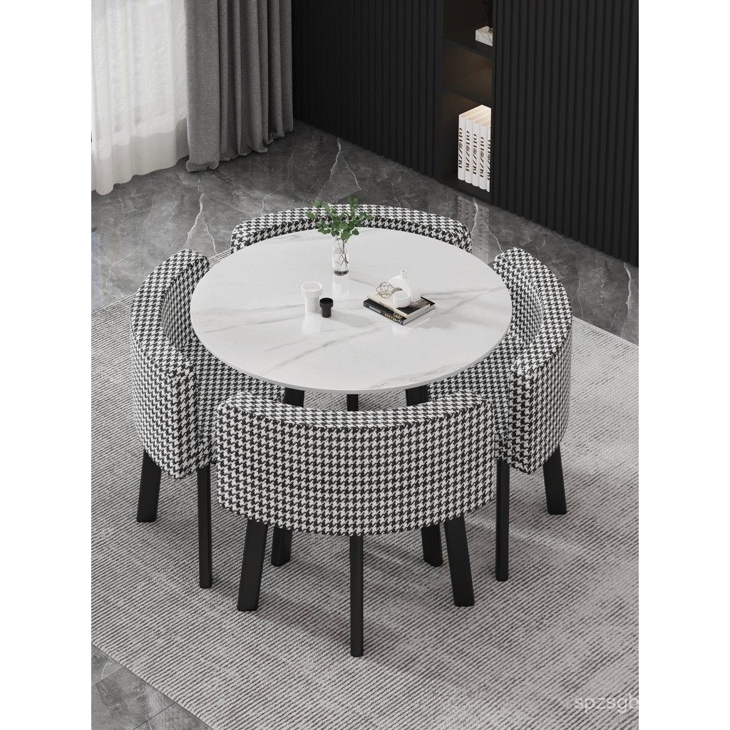 Conference Table and Chair Set Modern Simple Negotiation Small Round ...
