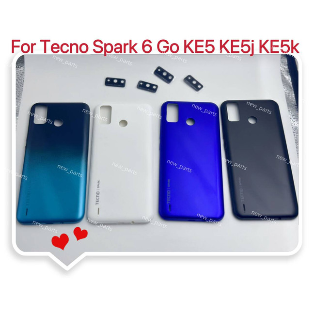 For Tecno Spark 6 Go KE5 KE5j KE5k Back Battery Cover Rear Door Case ...