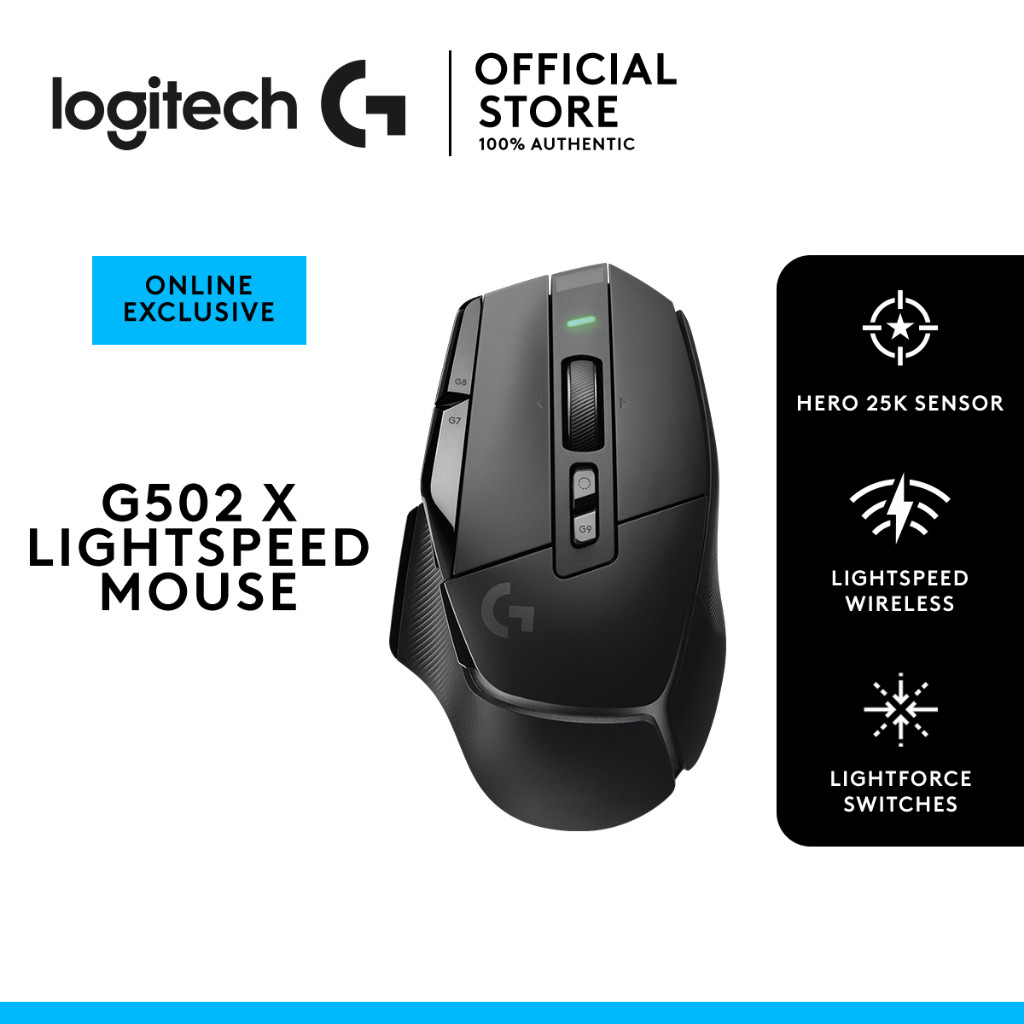 Logitech Gaming Mouse G502 X Lightspeed Wireless Optical with ...