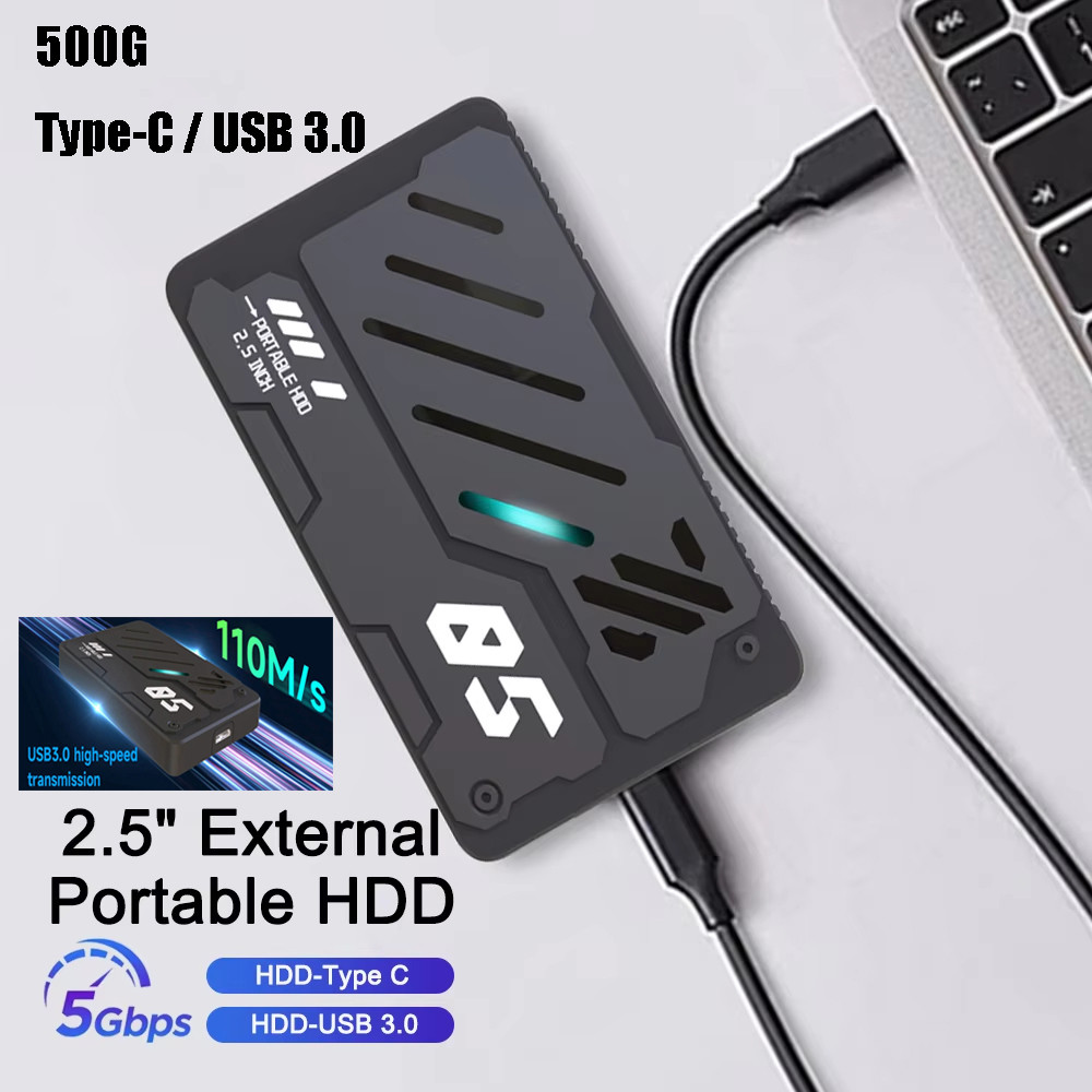External Type-C HDD 160GB 250GB 320GB 500GB Armor RGB Portable USB3.0 ...