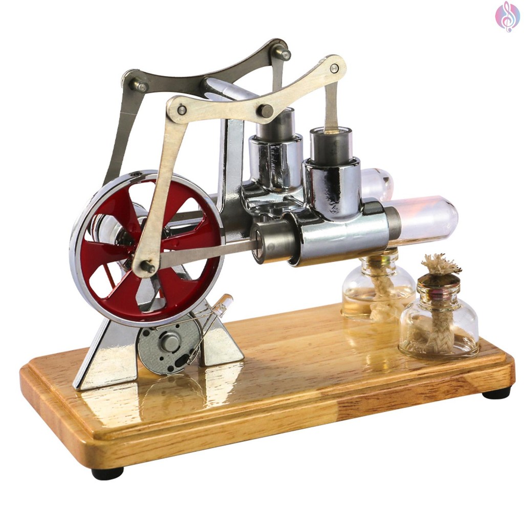 Stirling Engine Kit Hot Air Motor Model Physical Dual Engine Generator ...