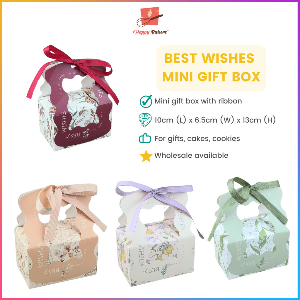 Best Wishes Mini Box For Cookies Cakes Doorgift Kotak Hadiah Wedding ...