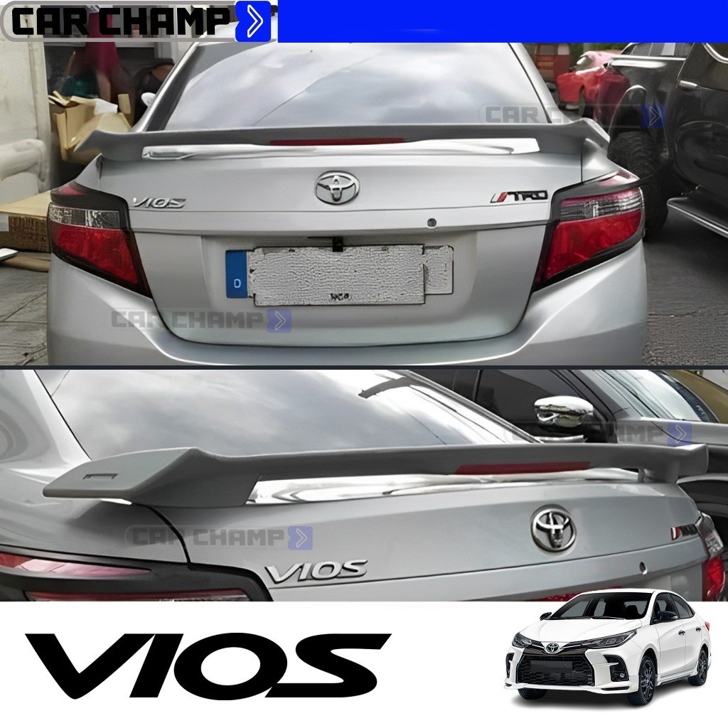 Toyota Vios 2008 to 2013 OEM Spoiler With Brake Light UNPAINTED 2009 2010 2011 2012 | Shopee ...