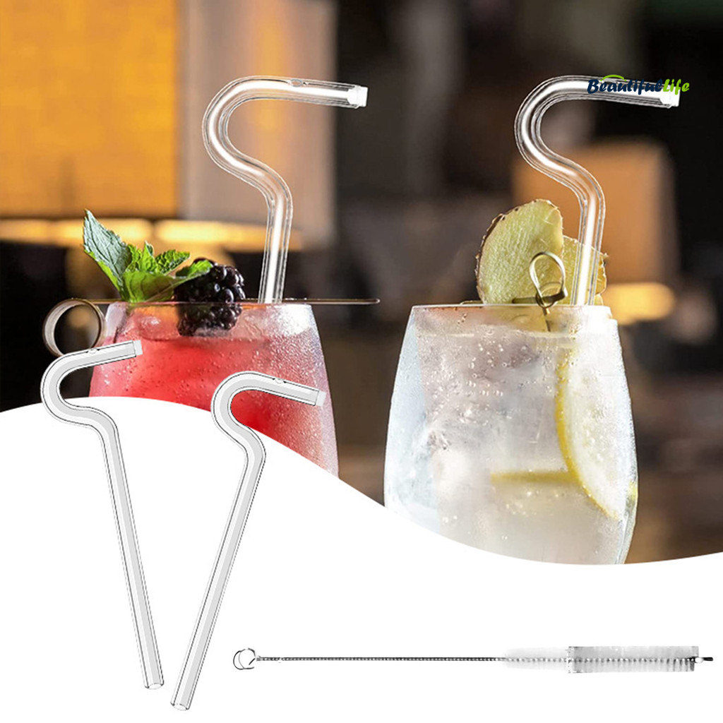 Beautifullife Drinking Straw with Free Cleaning Brush Removable Plug ...