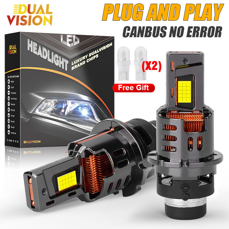 300W D2S D4S LED Headlight Car Bulbs Plug&Play 30000LM D3S D1S D4R D2R ...