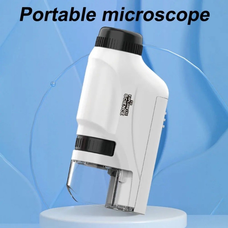 Handheld microscope with LED light, battery powered microscope ...