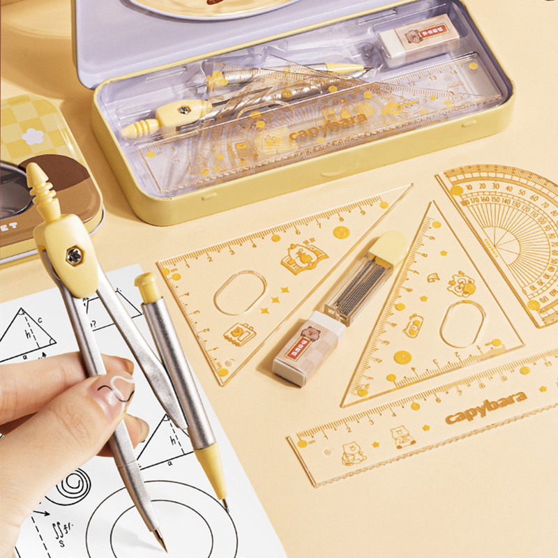 7 Pcs Boxed Cartoon Drawing Tool Set for Primary School Exams ...