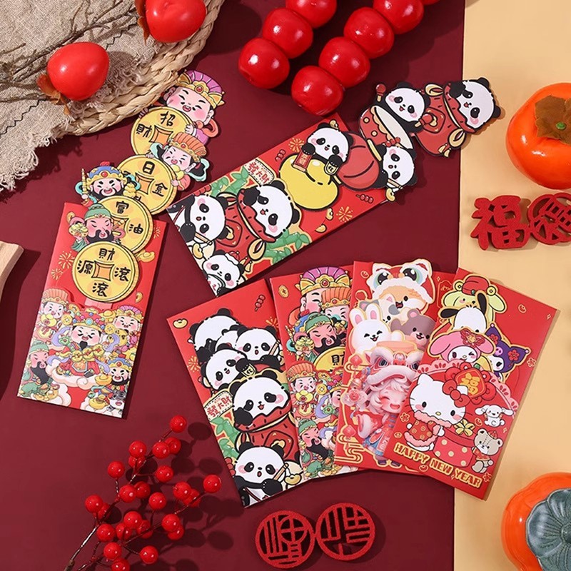 Lucky Creative Pull-out Red Envelopes Cartoon Panda Red Packets New ...