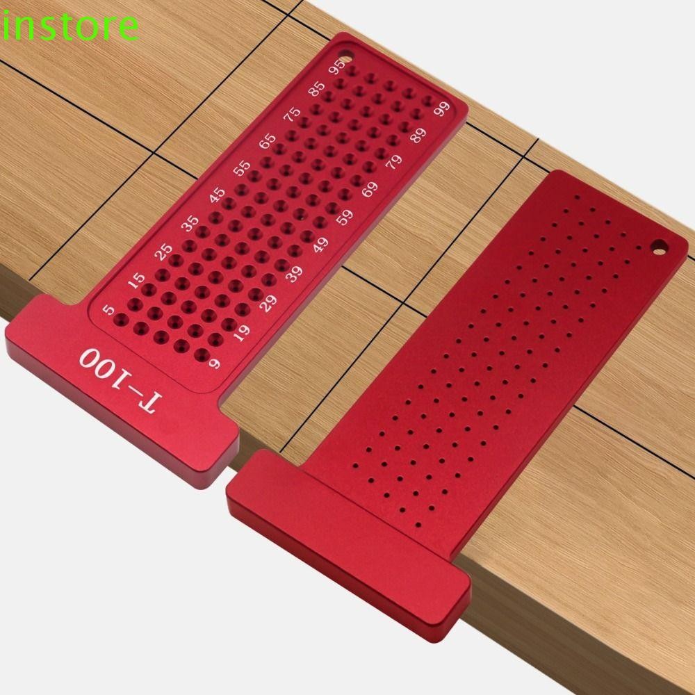 INSTORE Line Drawing Gauge, Aluminum Alloy Metric/Inch Pocket Ruler ...