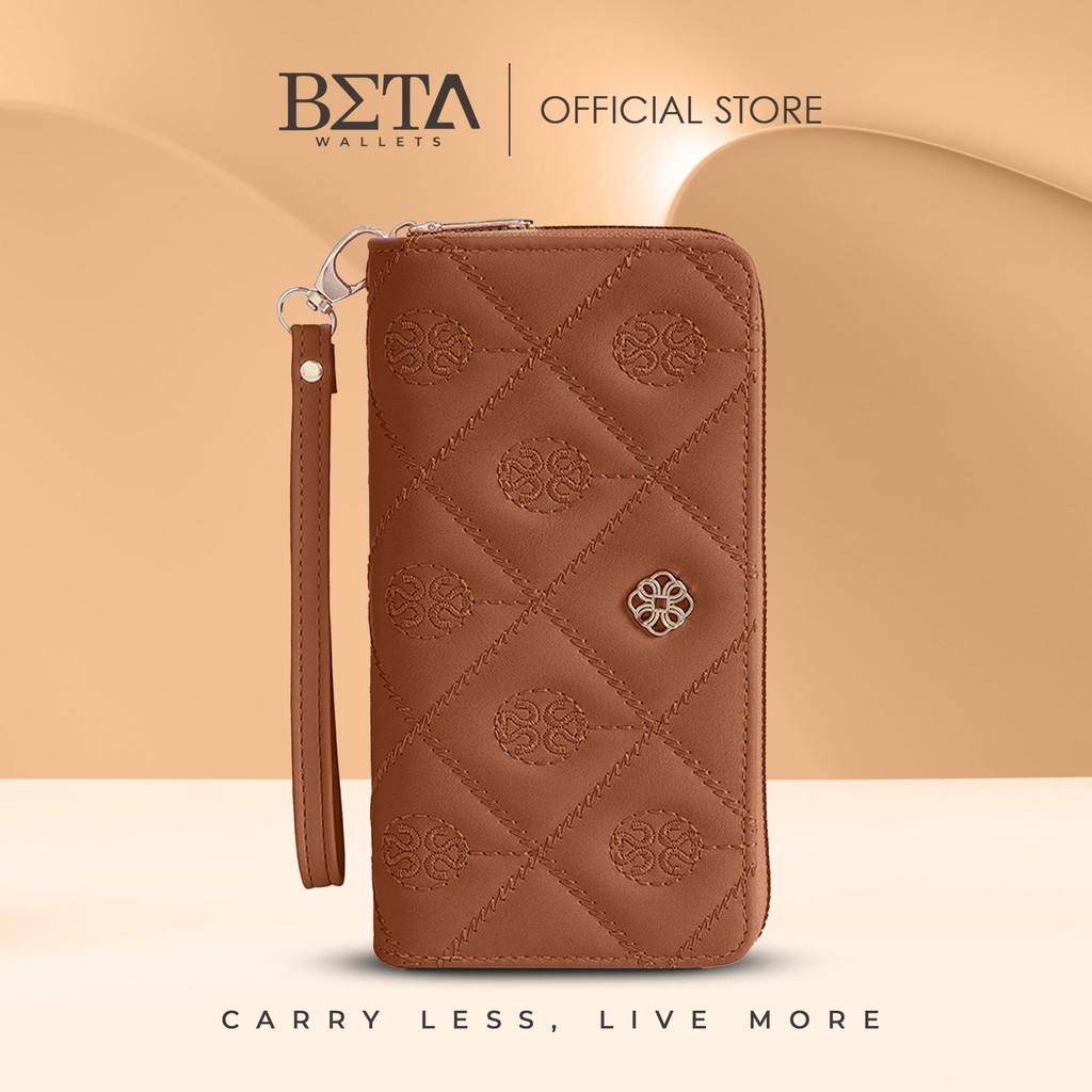 BETA Long Wallet For Woman Korean High-End Double Zipper Clutch Phone ...