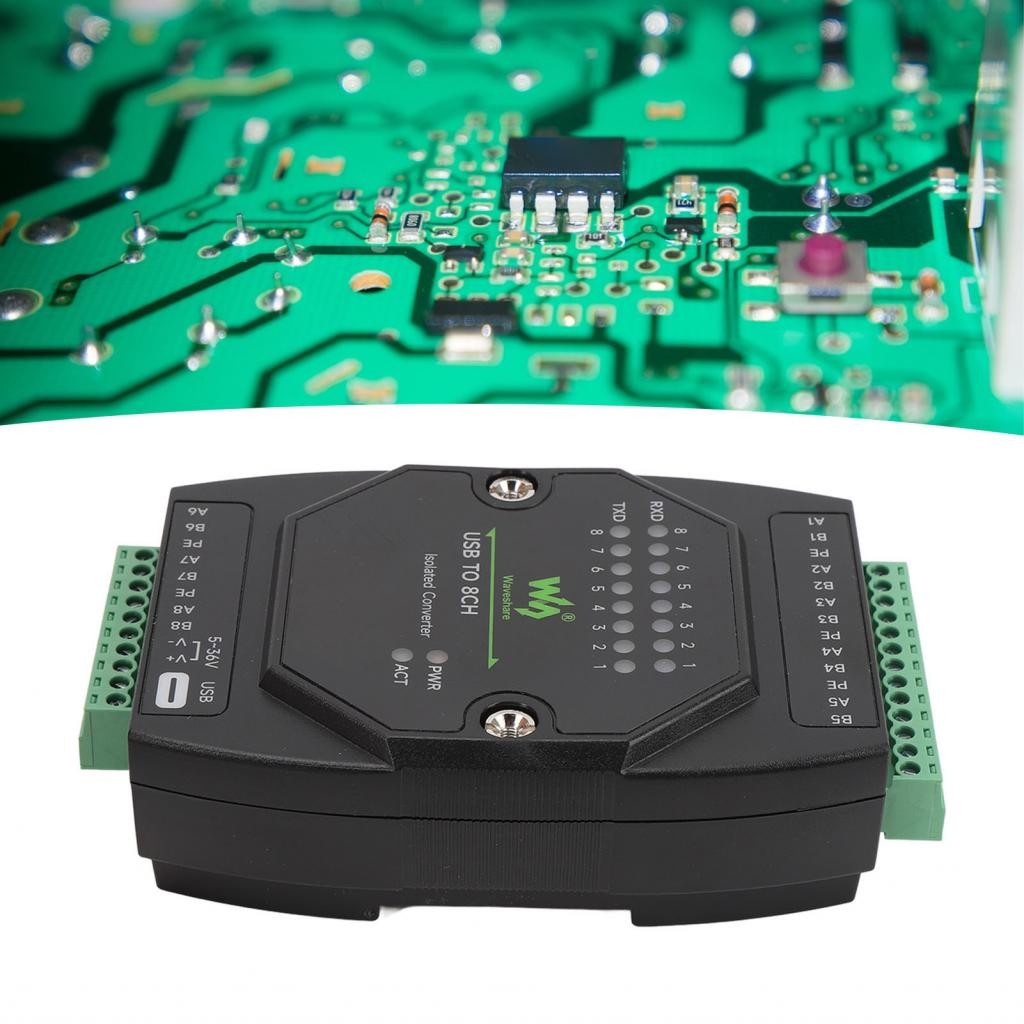 Rrianfo Type C To RS485 Converter Power and Signal Isolation 8 Way ...