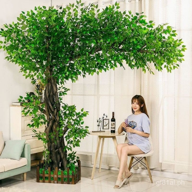 Fake Trees Tree Large Interior Decoration Solid Wood Living Room and ...