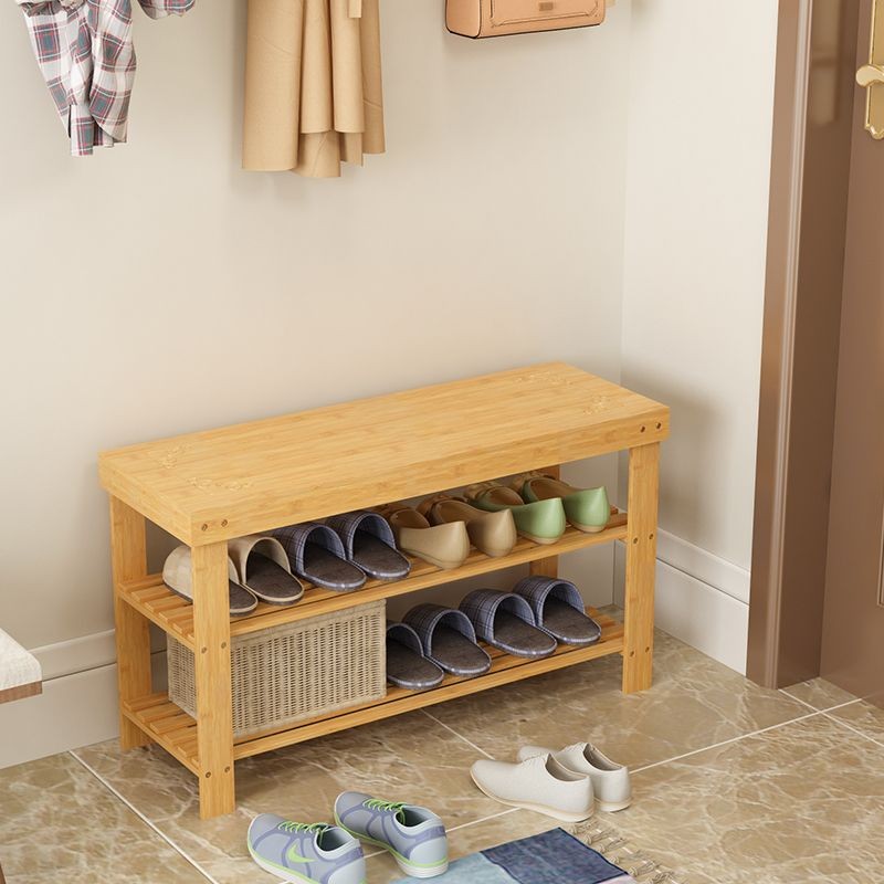 Shoe Changing Stool Simple Storage Household Doorway Bamboo Shoe Rack ...