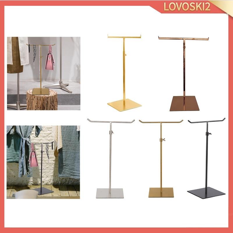 [Lovoski2] Metal Bag Display Rack,Double Hook Hanging,Adjustable Metal ...