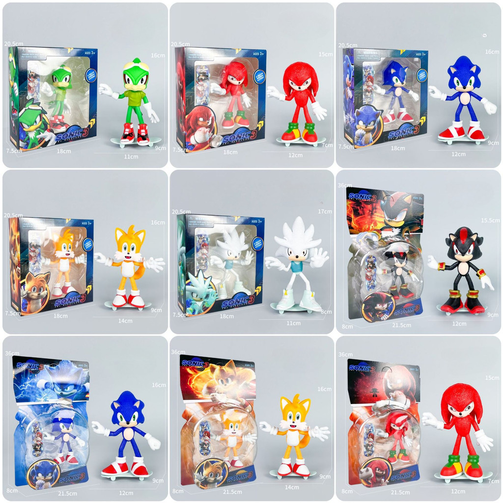 Sonic Toys with Box Action Figure Sonic Movie Tails Shadow The Hedgehog ...