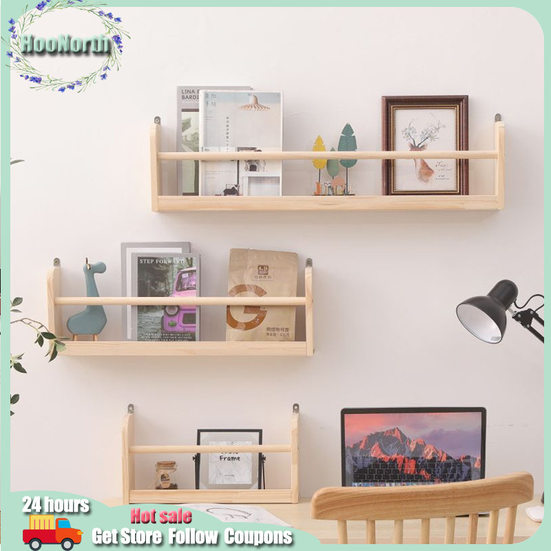 Wall Bookshelf Solid Wood Bookshelf 40/60/80 Signing Shelf ...