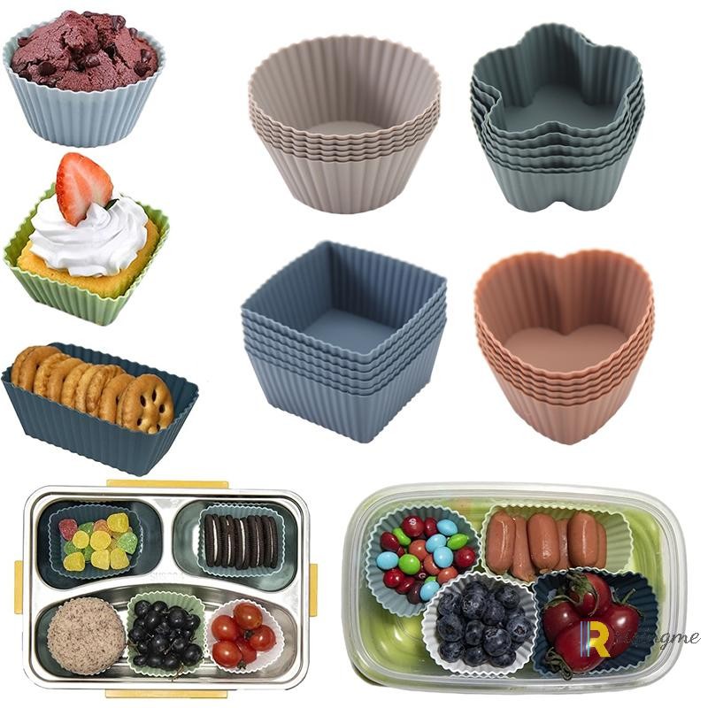 [Risingme] 12 Pcs Silicone Lunch Box Dividers Bento Lunch Box Dividers ...