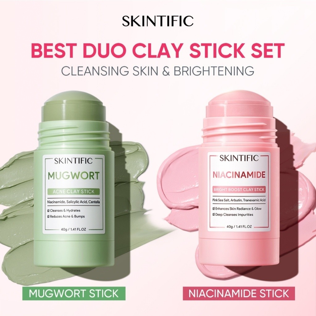 SKINTIFIC Niacinamide Bright Boost Clay Stick Glowing Bightening ...