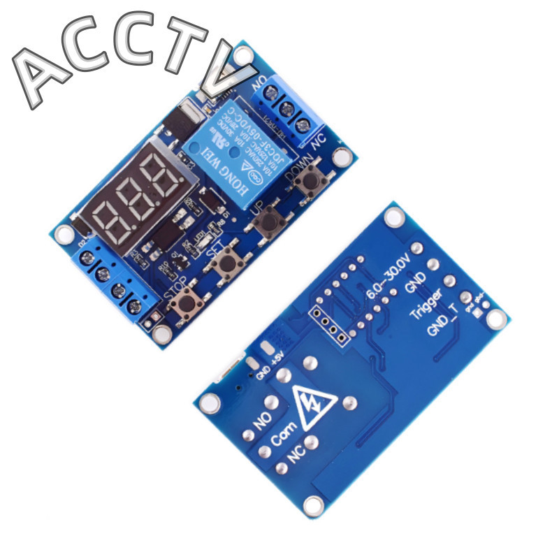 DC 6-30V Support Micro USB 5V LED Display Automation Cycle Delay Timer ...
