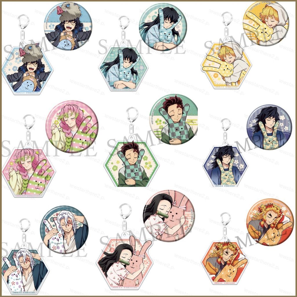 NS2 Blue Lock Keychain Badge Anime Keyring Pins Bag Pendant Cute Nezuko ...