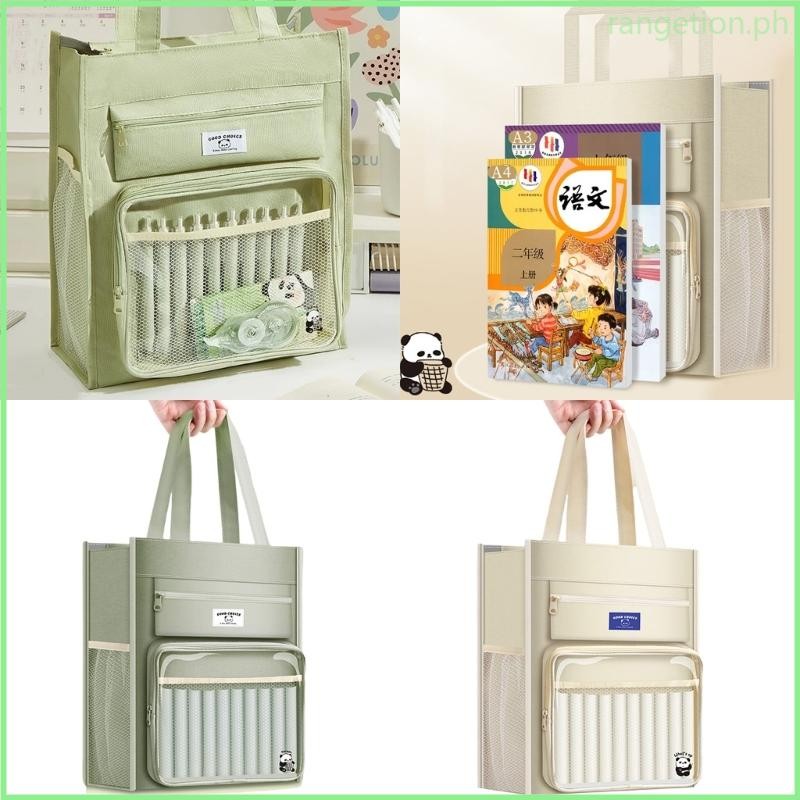 RAN Canvas Book Organizers Bag Handheld School Book Bag Art Craft ...