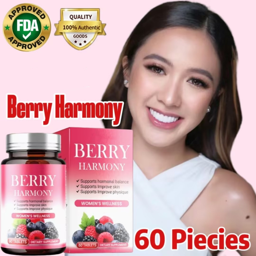 100% legit fda BERRY HARMONY for Hormonal Balance Womens Wellness 60 TABLETS | Shopee Philippines