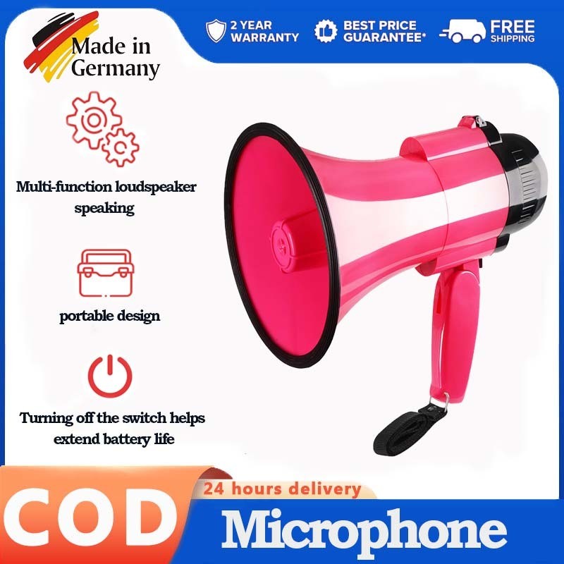 TOP Handheld BT Alarm Megaphone With Recorder Megaphone Speaker 300s ...