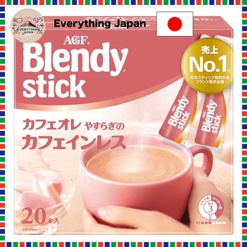 AGF Blendy Stick Cafe au Lait Peaceful Decaffeinated 20 Bottles ...
