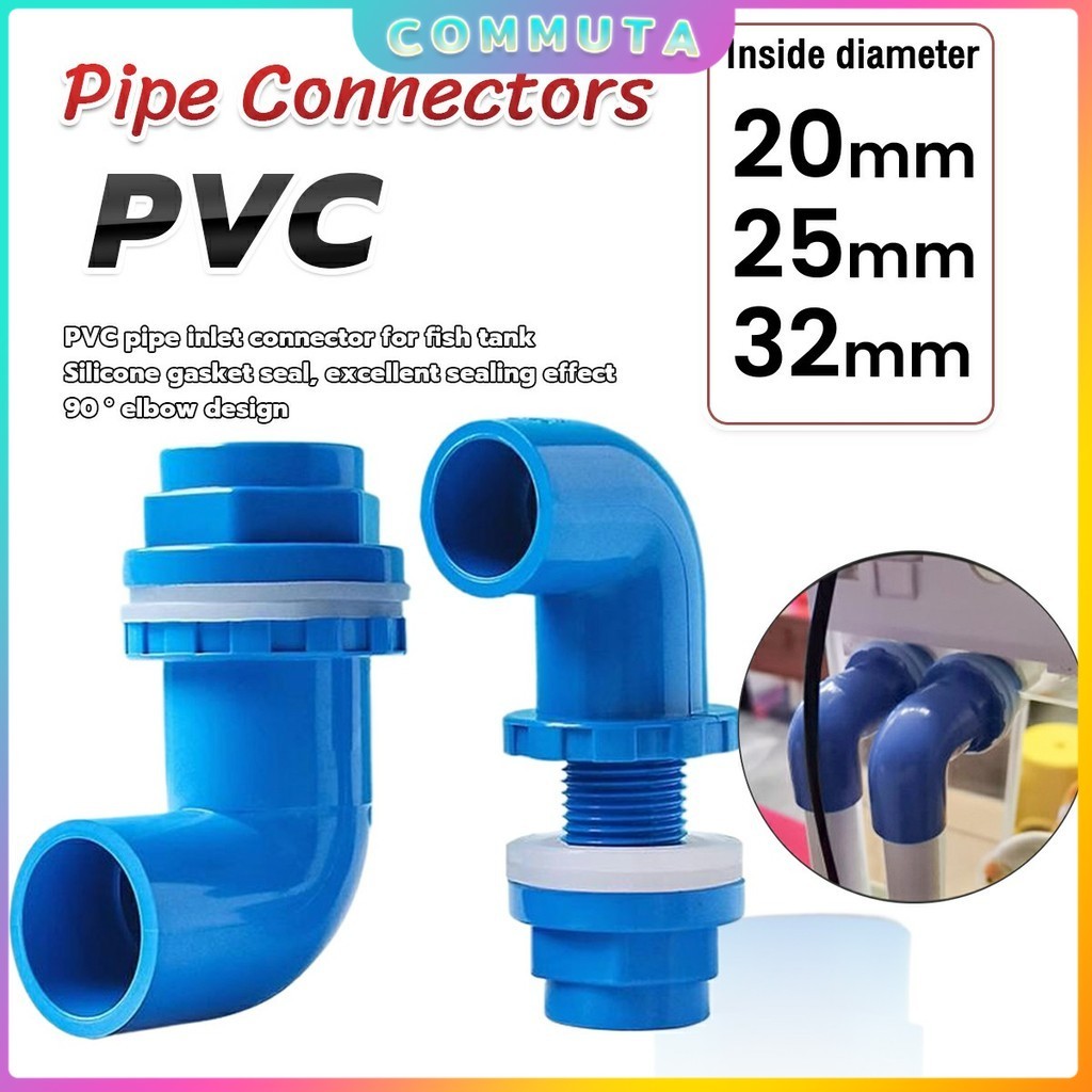 PVC Pipe Connectors Fish Tank Drain Joints Irrigation Tube 90 Degree ...