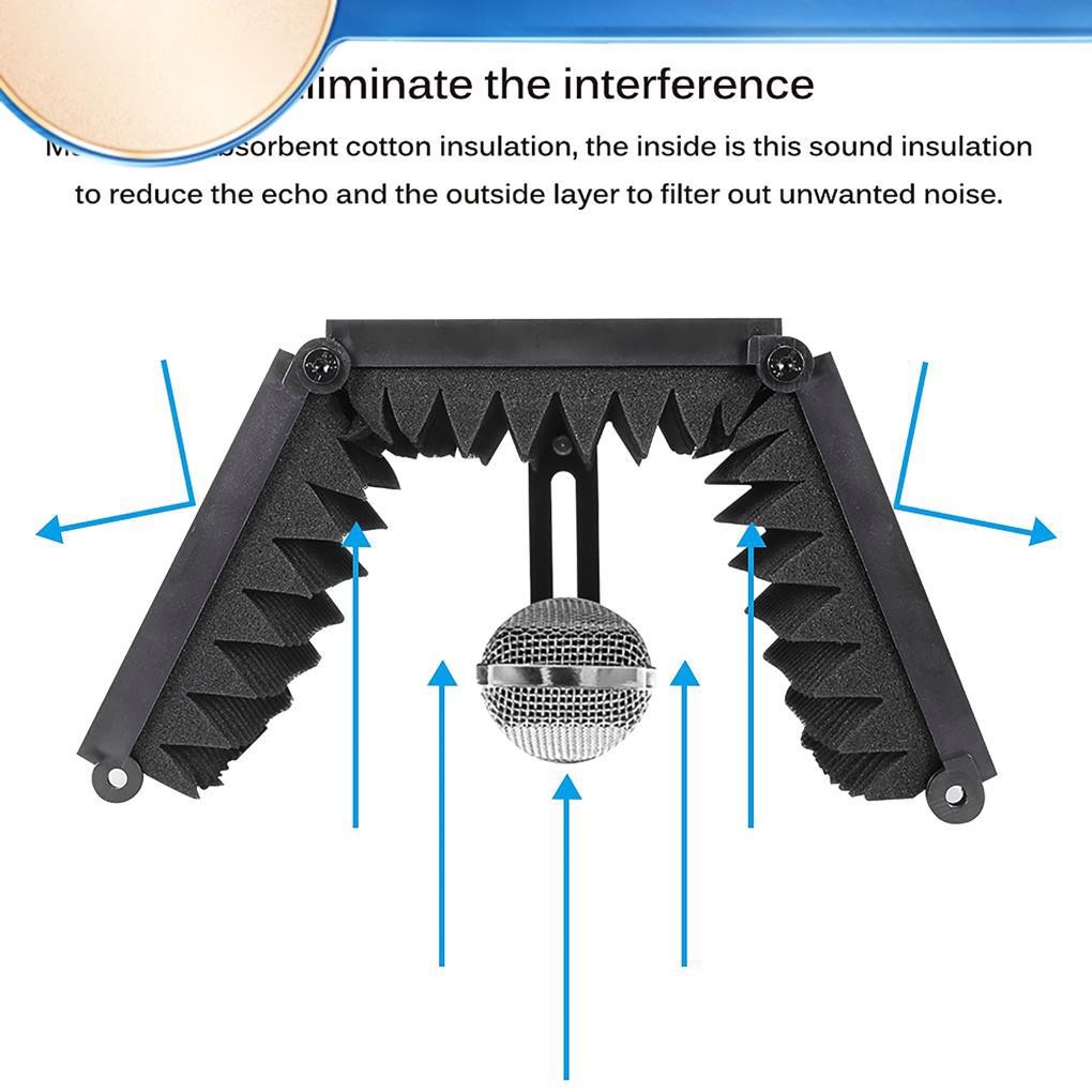 Foldable Professional Studio Microphone Isolation Shield Sound ...
