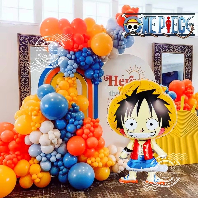 Anime One Piece Theme Balloons Garland Set Gold Number Cartoon Luffy ...