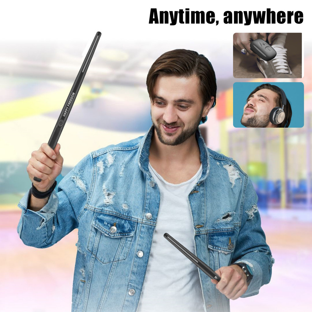 Portable Air Drum Kit Professional Drumming Experience Portable Electric Drum Set with Pedals ...