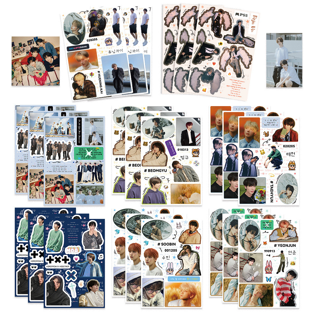 8Sheets Korean Boy Group Kpop TXT Popular Graffiti Stickers for Bicycle ...