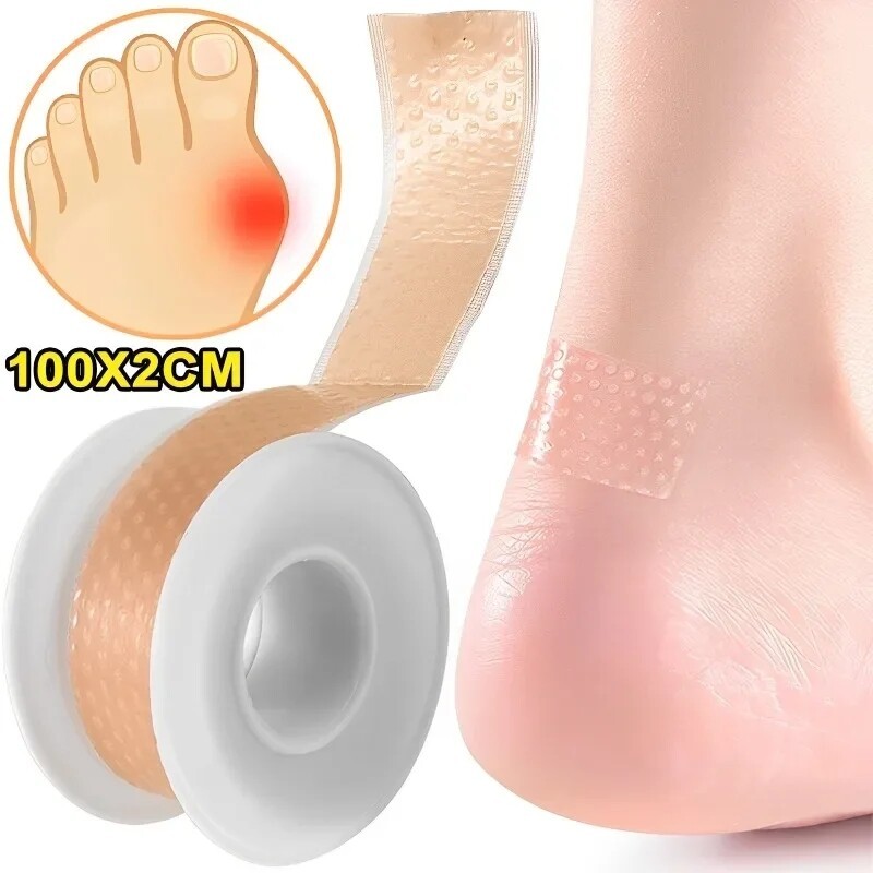 1Roll Gel Heel Protector Foot Patches Adhesive Blister Pads Invisible ...