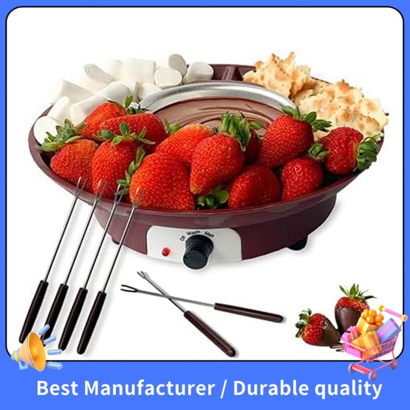 Fondue Pot Set,Electric Chocolate Fondue Maker with 4 Forks, Cheese ...