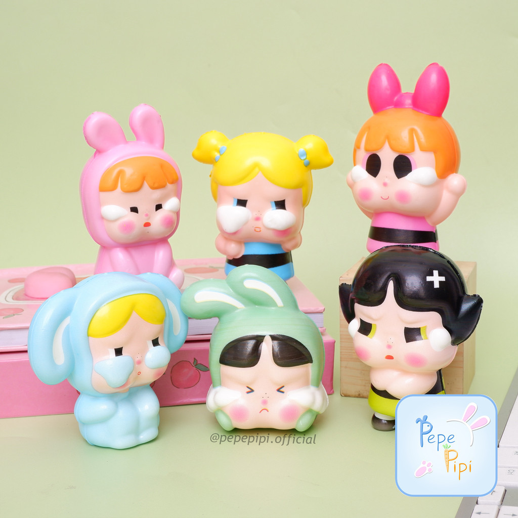Squishy PowerPuff Girl Cry Baby Power Puff Doll Toy Cute Crying Face ...