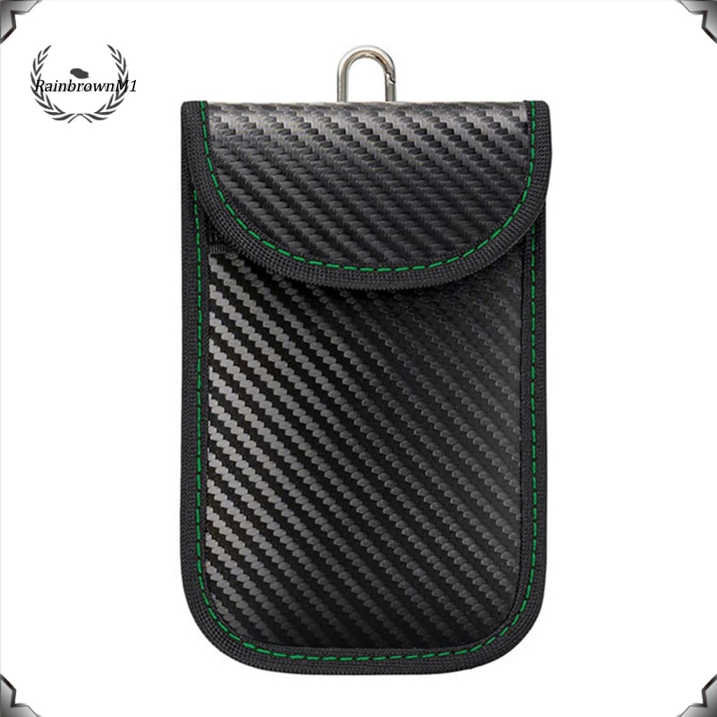 [Rm] Emf Shielding Key Holder 2 Pack Carbon Fiber Faraday Bag Key Fob ...