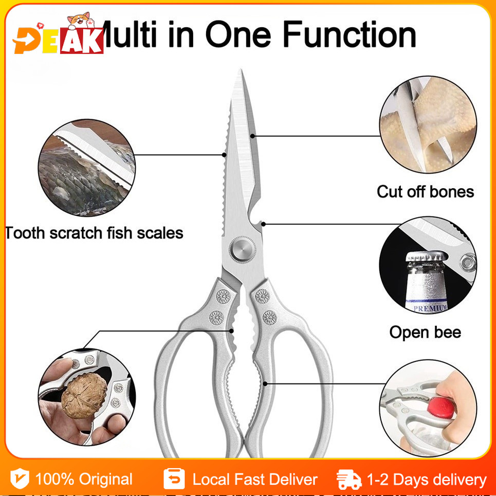 Multifunctional Kitchen Scissor Stainless Steel Heavy Duty Bone Scissor ...