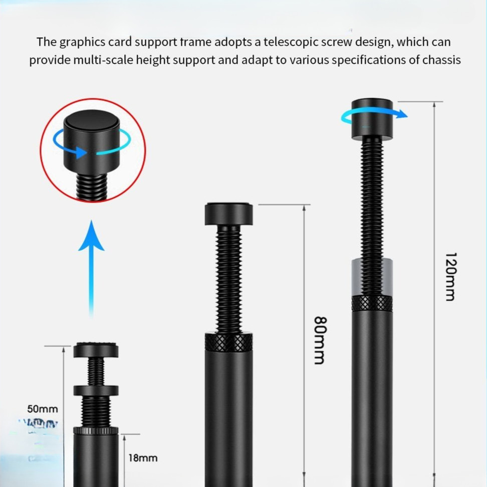 Aluminum Graphics Card Stand Bracket Support With Non-slip Magnetic ...